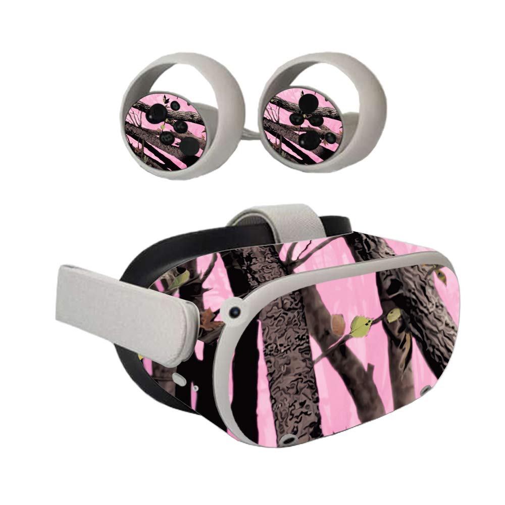 MightySkins Skin Compatible with Oculus Quest 2 - Pink Tree Camo | Protective, Durable, and Unique Vinyl Decal wrap Cover | Easy to Apply, Remove, and Change Styles | Made in The USA
