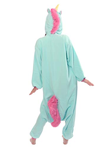 SAZAC Blue Unicorn Kigurumi - Onesie Jumpsuit Halloween Costume (Adults)