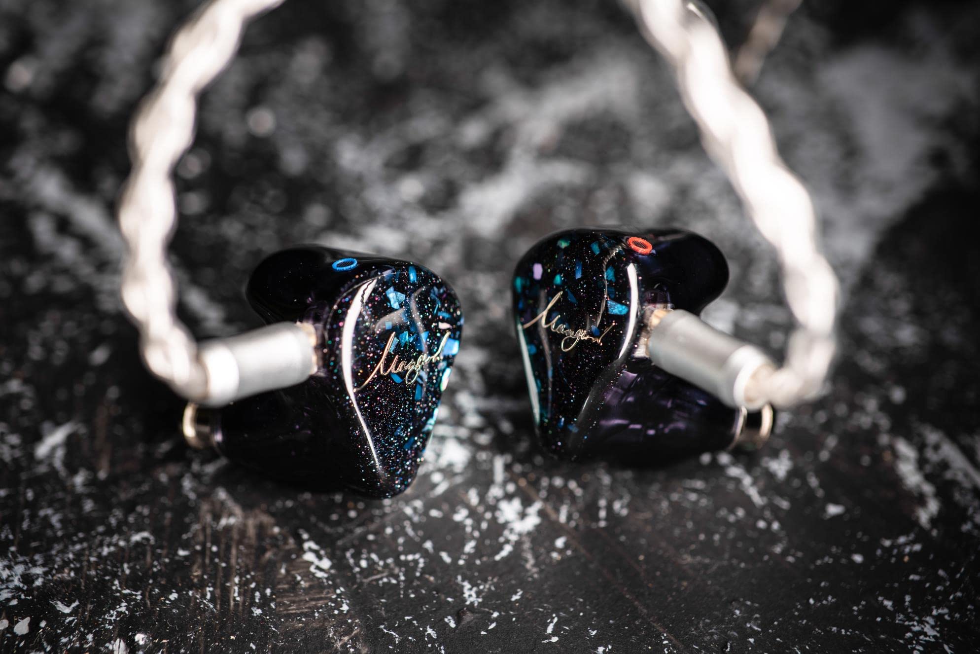 Linsoul Xenns Mangird Tea2 6BA + 1DD Hybrid IEM in-Ear Earphone with Hand-Created Faceplate, Detachable 2pin 6N OCC Cable for Audiophiles Musician(4.4mm, Mangird Tea2)