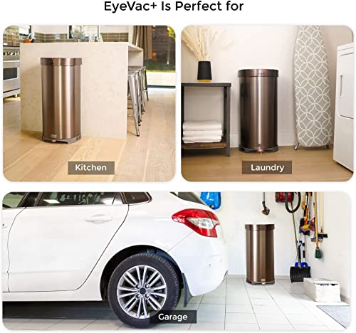 EyeVac+ 2in1 Touchless Trash Can & Vacuum β 13 Gallon Stainless Steel Automatic Motion Sensor Trash Bin β Powerful Suction & Touch Free Vacuum β Ideal for Kitchen
