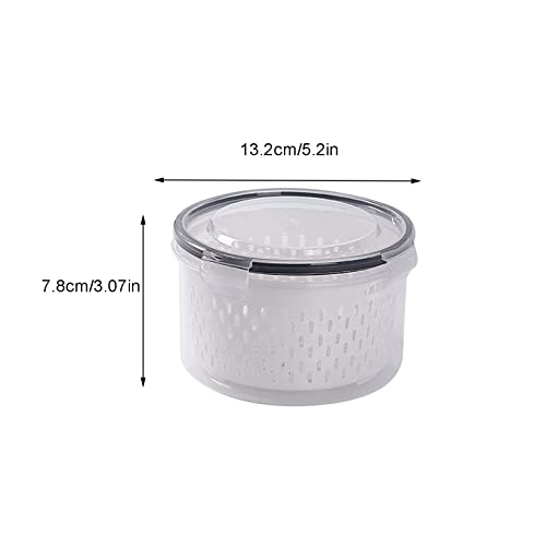 Fresh Fruit Vegetable Container, 3-in-1 Versatile BPA-free Plastic Grocery Storage With Vents Partitioned Storage Container For Fresh Berry Lettuce Storage (Small)