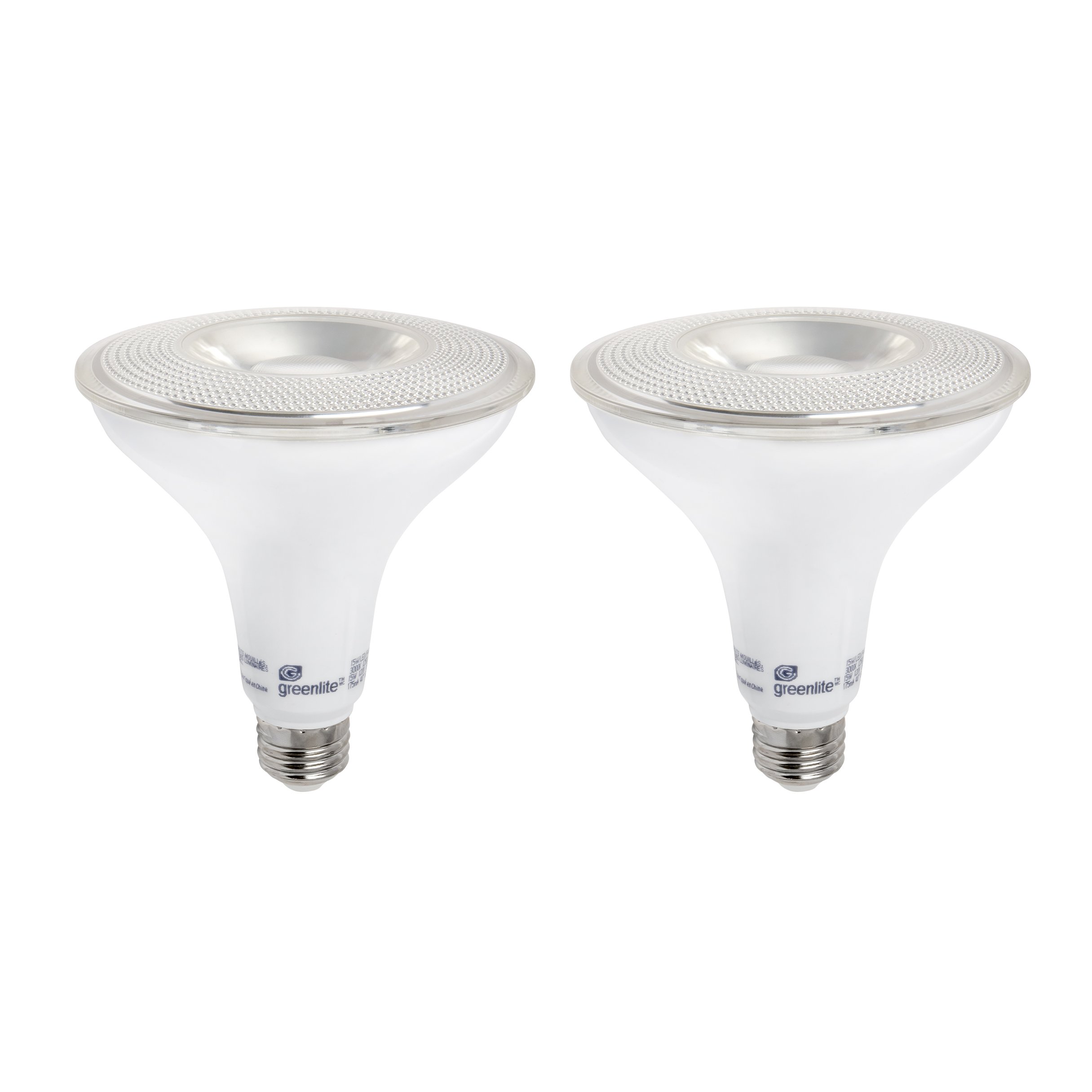 Greenlite LED PAR38 Dimmable Flood Light Bulb, 15W (120W Equivalent), 1250 Lumens, 5000k Daylight, Weatherproof, Indoor/Outdoor, 120V, Energy Star, (2 Pack)