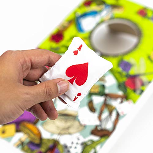 Professor PUZZLE Down The Rabbit Hole - Alice in Wonderland Themed Corn Hole Game/Bean Bag Toss Game