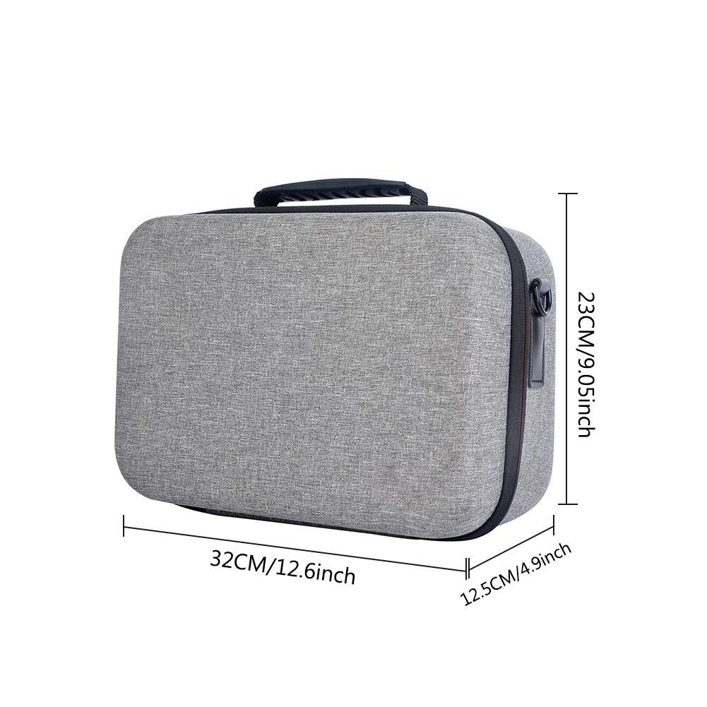 CALIDAKA All-in-One VR Hard Carrying Case Compatible for Oculu s Quest 2, Waterproof VR Gaming Headset Bag with Handle, Durable VR Protective Travel Case, 12.6x9.05x4.9 Inch