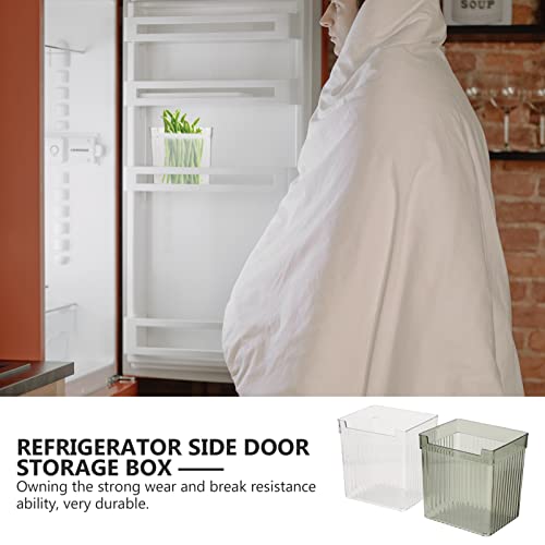 Fridge Organizer Bin 2pcs Refrigerator Organizer Bins: Plastic Storage Bins Food Storage Containers Fridge Trays Egg Organizer For Organizing Kitchen Food Snack Pantry Cabinet
