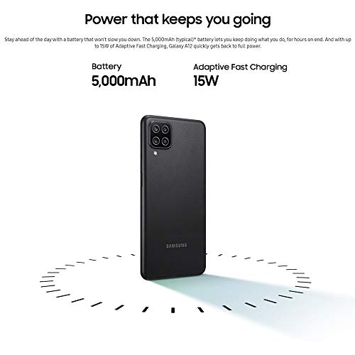 Samsung Galaxy A12 (32GB, 3GB) 6.5" HD+, Quad Camera, 5000mAh Battery, Global 4G Volte (for T-Mobile Only) A125U (Black)