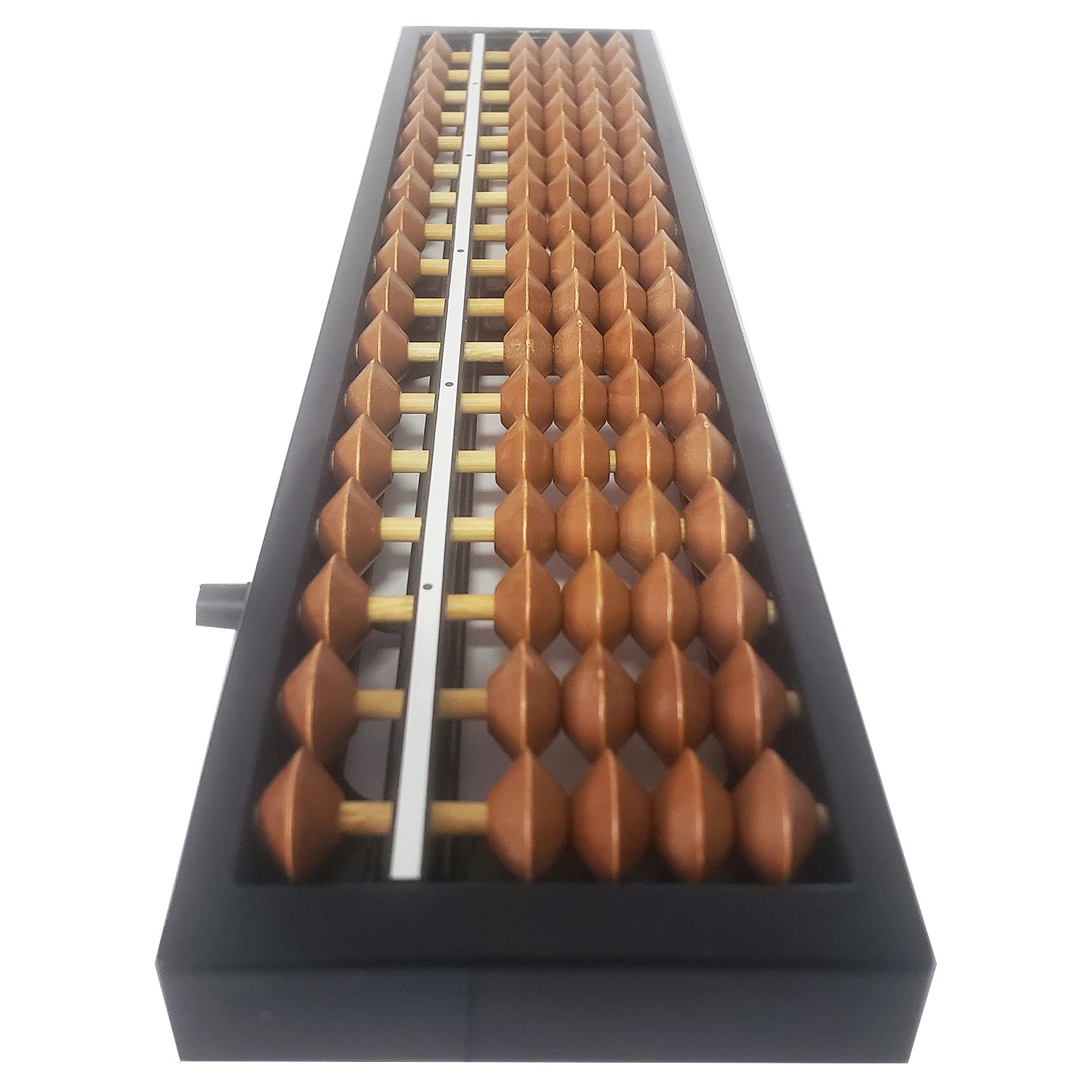 Vaupan Digit Standard Abacus Soroban Professional 17 Column (10.2 inch) Math Abacus, Math Calculating Tool with Reset Button for Adults Kids(Brown)