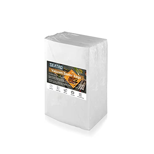 SEATAO 6” X 10” 300 Count Vacuum Sealer Bags，precut Pint, Ideal for Food Saver, BPA Free, Commercial Grade, Great for Storage, Meal Prep and Sous Vide