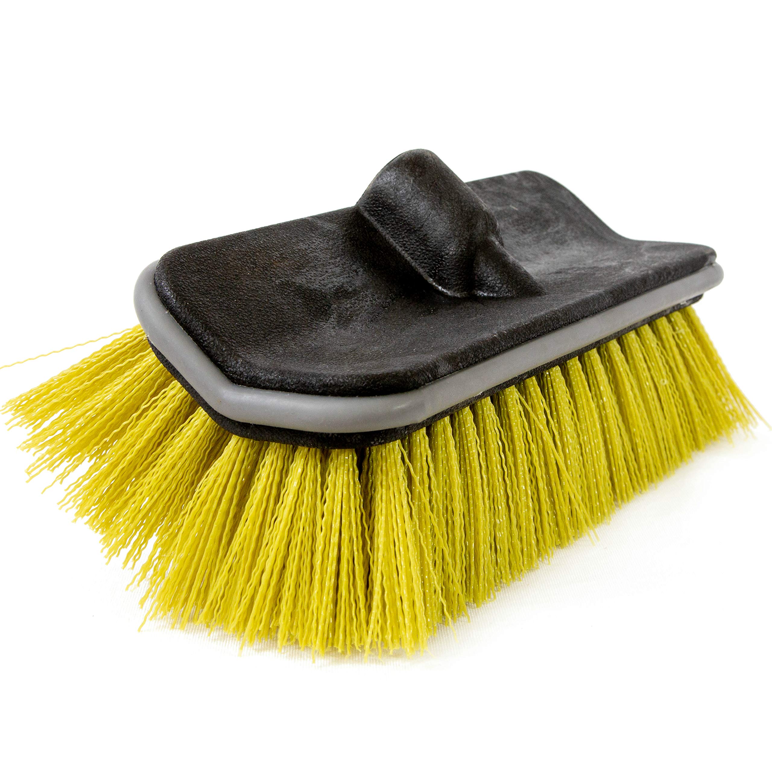 DOCA Floor Scrub Brush with Long Handle - 7-30 Ft Extension Pole (36+ Ft Reach) - Outdoor Broom - Car Wash Brush with Long Handle Also for House Siding, Deck, Patio & More