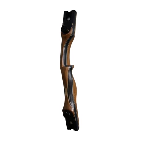 DEERACE Wooden ILF Bow Riser 17 Inch 19 Inch Recurve Bow Handle Takedown Bow Riser Right Left Handed for Archery Bow Targeting (19 Inch Right)