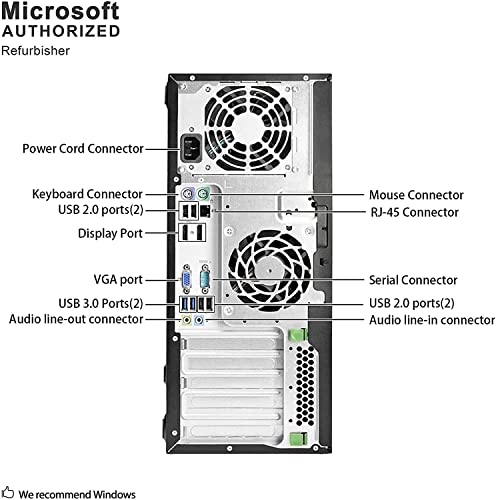 HP Fastest EliteDesk 800 G1 Business Tower Computer PC - Intel Quad-Core i7 3.9GHz, 16GB Ram, 1TB HDD + 120GB SSD, Wireless WiFi, Display Port, USB 3.0 Win 10 Pro (Renewed) (Intel Core i7)
