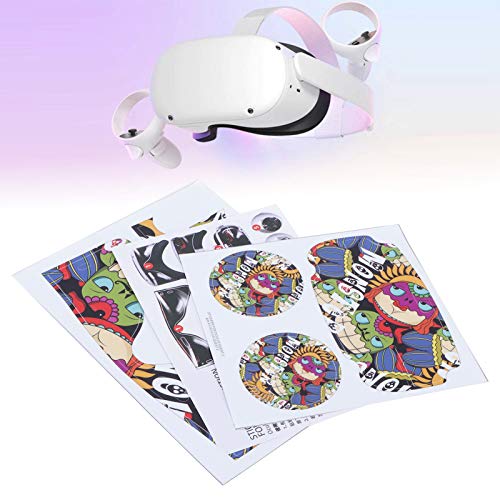 Mxzzand Scratchesproof, VR Headset Stickers, Comfortable, High Performance, VR Controller Headset Stickers,for Oculus Quest 2 Vr Gaming Glasses(Monster League)