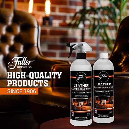 Fuller Brush Leather Cleaner Conditioner – Removes Surface Dirt & Protects Against Drying – Natural Oils Restore Appearance – Penetrates, Softens & Lubricates Leather Surfaces (Bottle with Sprayer)