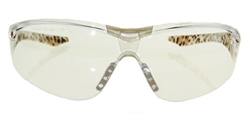 Delta Plus SG-18C-LEO Avion Safety Glasses, Clear with Leopard Temple Tips, One Size