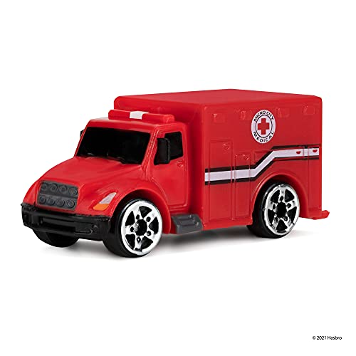 Micro Machines Fire and Rescue Cargo Transporter Plane - Features Vehicle Hatch, Retractable Hook, Cargo Doors, and Exclusive Vehicle - Collect Them All - Amazon Exclusive