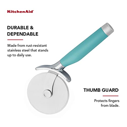 KitchenAid Gourmet Pizza Wheel, One Size, Matte Aqua Sky