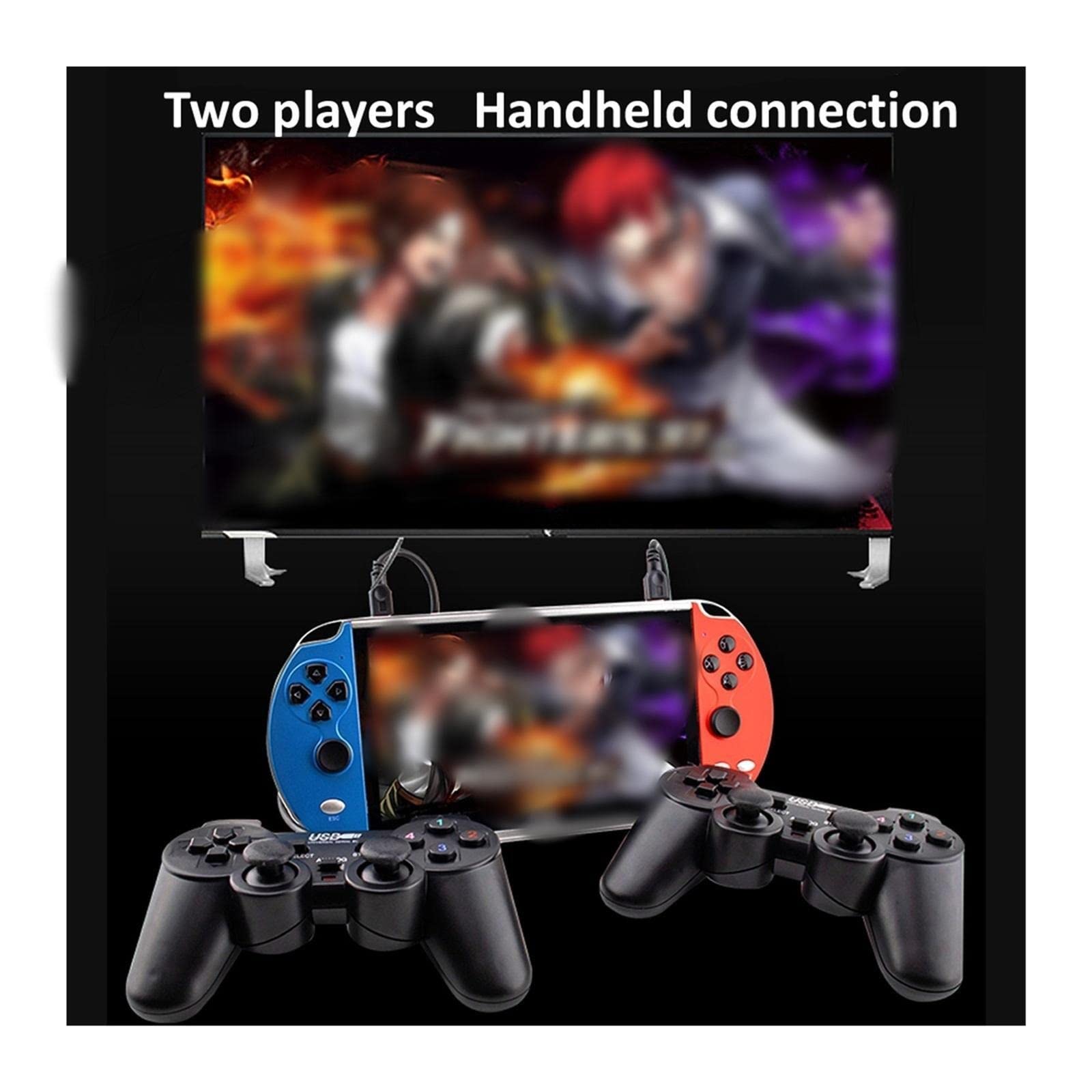 DEFLAB 7.1-inch Large Screen X40 Video Game Console, Built-in 20000+Games Support Neogeo/SNES/Fc/MD Emulator Arcade