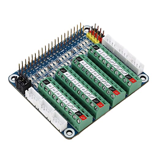 Development Board, LED GPIO IO Port Sensor Expansion Board Clear Identification Standard Hole ADDA Chip for 4B 3B CM4