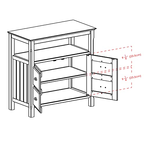 Winsome Wood Timber Buffet, Black