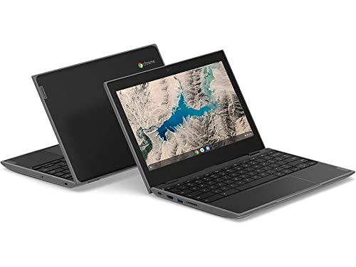Lenovo 100e 2nd Gen 11.6" Rugged & Spill Resistant Laptop HD Chromebook Laptop, MT8173 CPU, 4GB LPDDR3 RAM, 32GB eMMC TLC SSD, 720P HD Camera, Black, Chrome OS