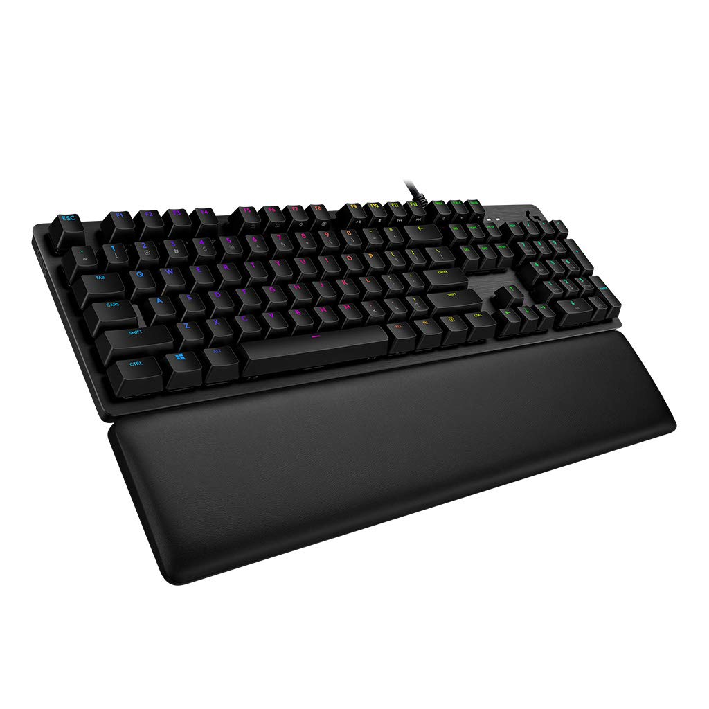 Logitech G513 Lightsync RGB Mechanical Gaming Keyboard - Cable Connectivity - USB 2.0 Type A Interface - English - Windows - Mechanical Keyswitch - Carbon (Renewed)