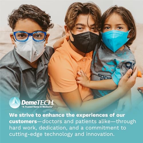 DemeTECH NIOSH N95 Respirator Face Mask, Fold-Style with Headbands, Made in USA, 20 Qty
