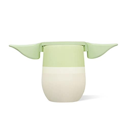 Corkcicle Star Wars Baby Yoda Grogu Stemless Wine Beverage Tumbler, Triple Insulated Stainless Steel, Easy Grip, Non-slip Bottom, Keeps Beverages Chilled for 9 Hours, Reusable Cup with Lid, 12 oz