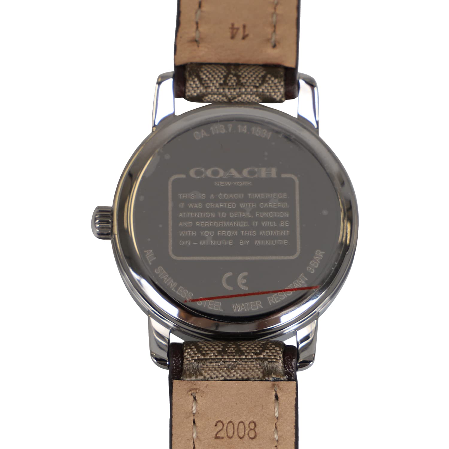 COACH 14503399 Small Pink Dial Signature Logo Women's Watch