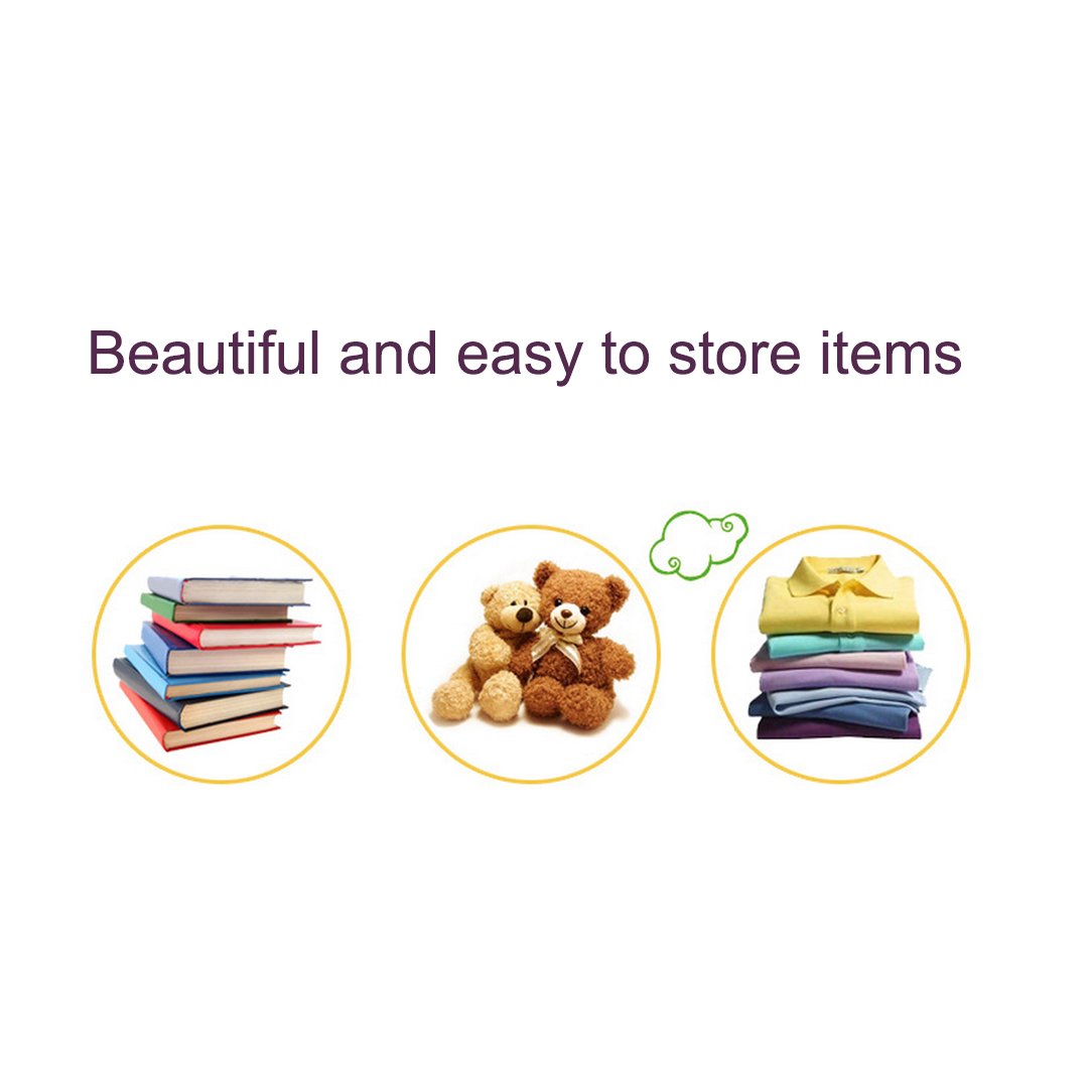 DODYMPS Foldable Animal Canvas Storage Toy Box/Bin/Cube/Chest/Basket/Organizer For Kids, 13 inch (Peacock)