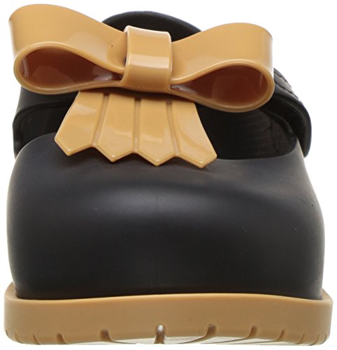 Mini Melissa Kids' Mini Classic Baby Ii Mary Jane Flat,Black/Beige,8 Regular US Toddler