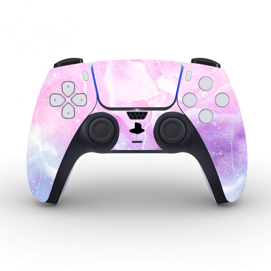 PlayVital Pink Watercolor Full Set Skin Decal for ps5 Console Disc Edition, Sticker Vinyl Decal Cover for ps5 Controller & Charging Station & Headset & Media Remote
