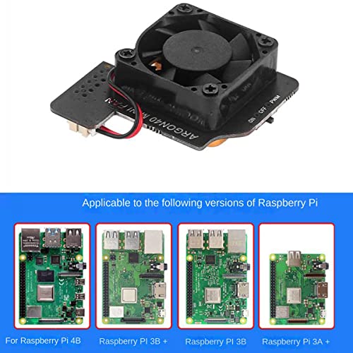 Erhai for Raspberry Pie 4B/3B/3B+/3A+ 12 GPIO Power Supply Radiator Switch Radiator with Copper Metal Base ON/Off