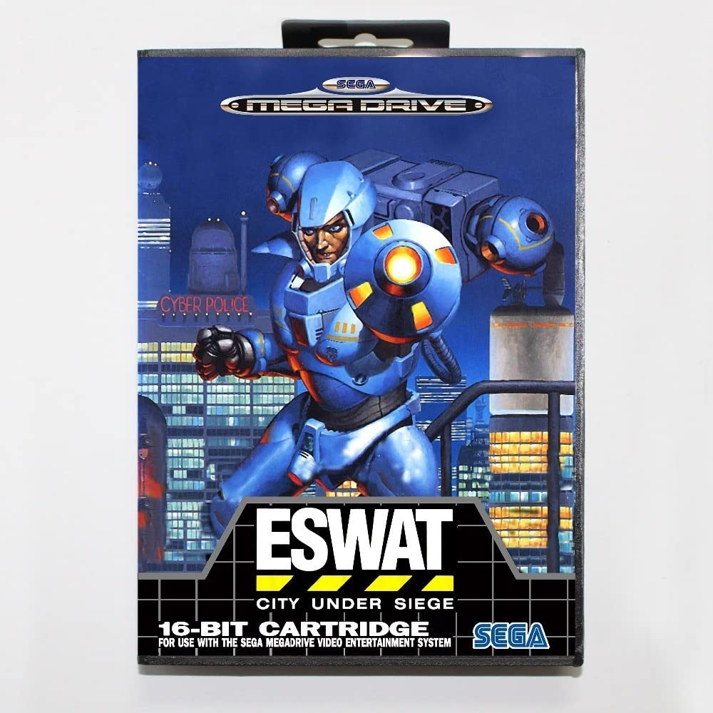 E-SWAT City Under Siege Game Cartridge 16 Bit MD Game Card With Retail Box For Sega Mega Drive For Genesis (Black)