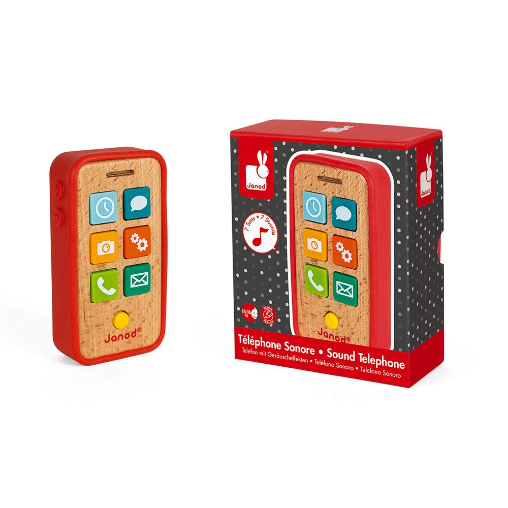 Janod Pretend Play Sound Telephone - Ages 18 Months+ - J05334