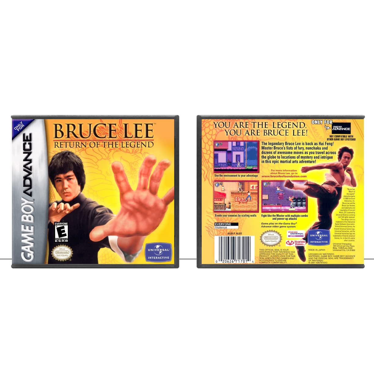 Bruce Lee: Return of the Legend | (GBA) Game Boy Advance - Game Case Only - No Game