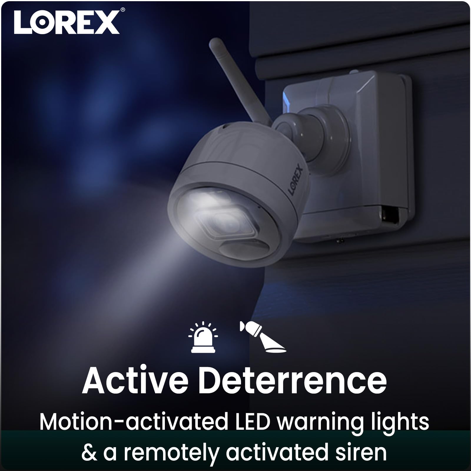 Lorex 2K Security Camera System with 32GB NVR – 8 Channel Battery Operated Wire Free Home Security System with 4 Cameras – Active Deterrence, Person Motion Detection, Weatherproof Outdoor & Indoor