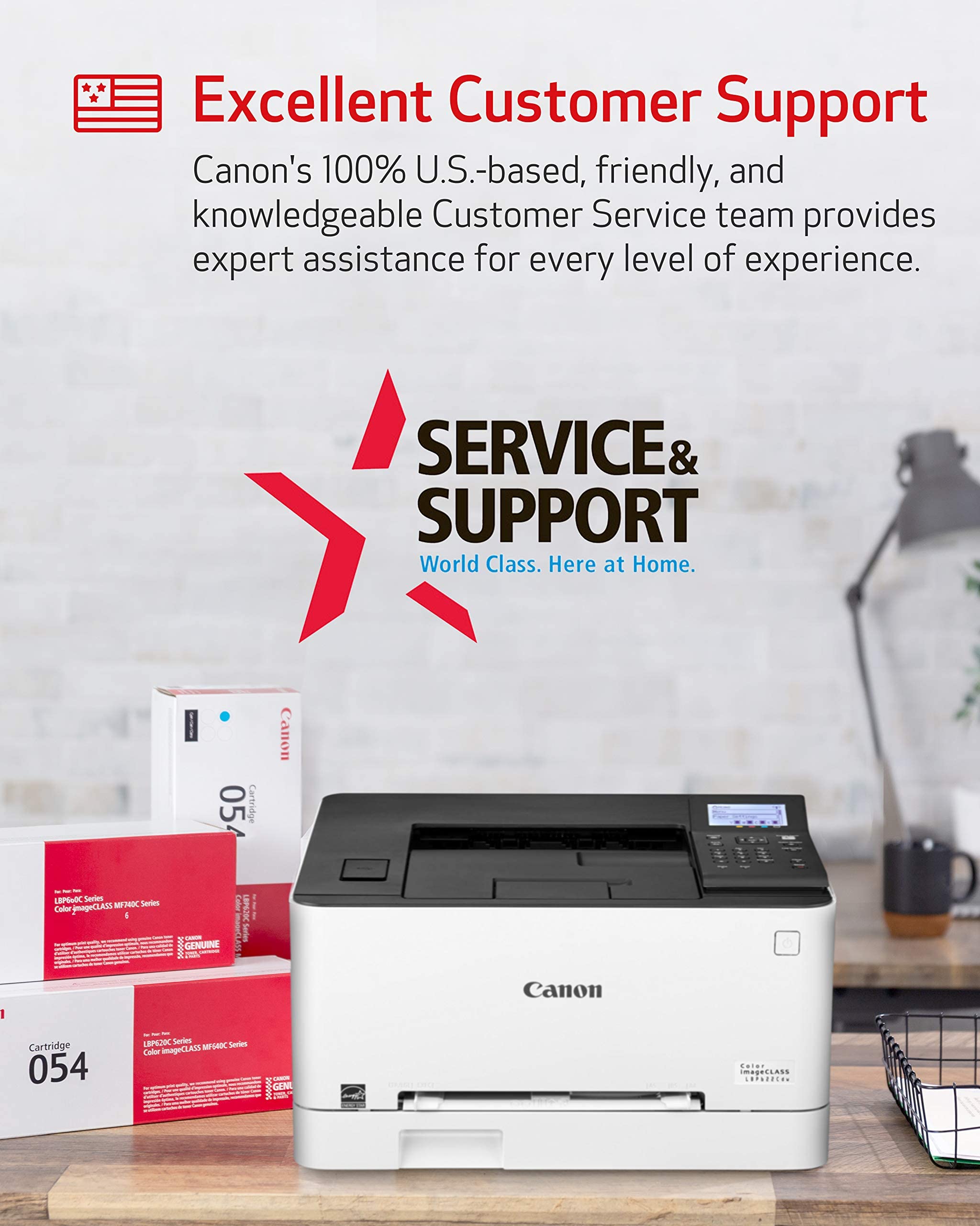 Canon Color imageCLASS LBP622Cdw Wireless Single-Function Laser Printer - Print only - 5-line LCD, 22 ppm, 600 x 600 dpi, 1GB Memory, Auto 2-Sided Printing, 8.5 x 14, USB, Ethernet