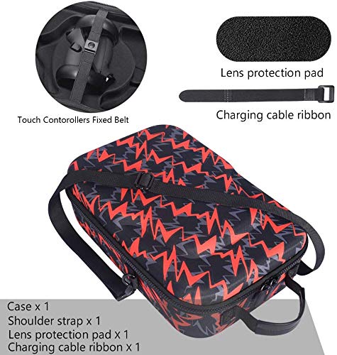 Oriolus Hard Case for Oculus Quest All-in-one VR Gaming Headset and Controllers Accessories Carrying Bag (Orange)