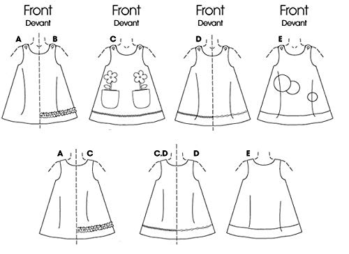 BUTTERICK PATTERNS B3772 Toddler's & Children's Dress, Size 1-2-3