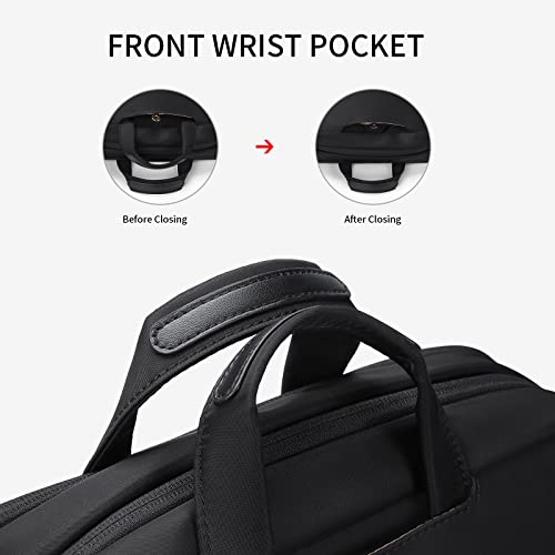 GOLF SUPAGS Travel Laptop Backpack for Women Anti Theft Slim Durable College Bookbag Business Computer Bag Fit 15.6 Inch Notebook (Black, 15.6 Inch)