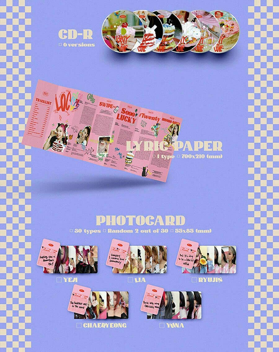 Pledis ITZY - CRAZY IN LOVE (Vol.1) Album+Extra Photocards Set (YEJI ver.)