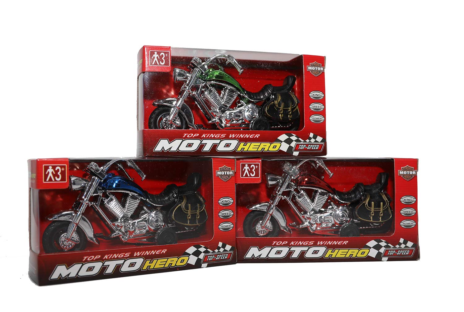 Pull-Back Motorcycle Toys for Boys & Girls | Fast and Fun Motorbike Toy Party Favors (6 Pack)