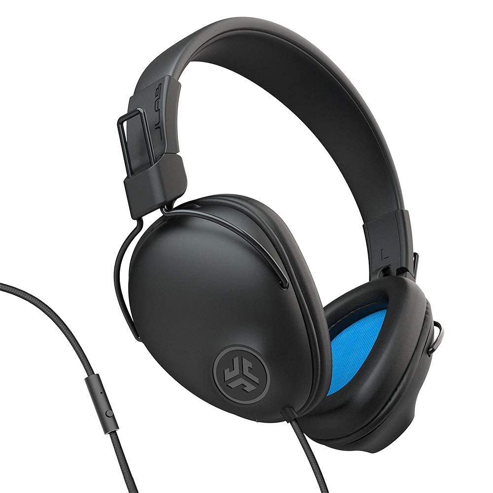 JLab Headphone Hard Travel Case Studio Pro Over-Ear Headphones, Wired Headphones, Tangle Free Cord, Black