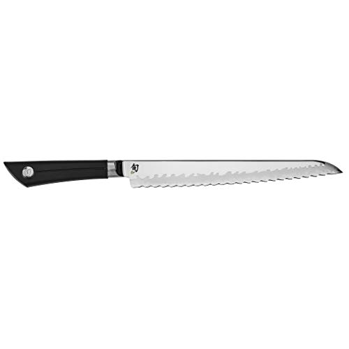 Shun Cutlery Sora Bread Knife 9ā, Long Serrations Glide Through Bread, San Mai Construction, Authentic, Handcrafted, Japanese Serrated Kitchen Knife