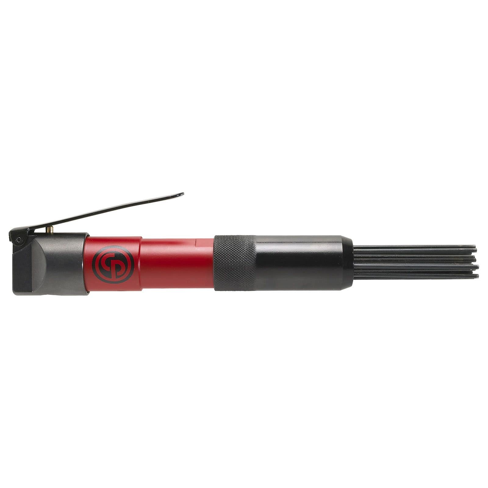 Chicago Pneumatic CP7115 Compact Air Powered Needle Scaler, 12 x 1/8", 4,000 BPM & Ingersoll Rand 114GQC Air Hammer - 3 PC Chisel Set with Tapered Punch, 2-5/8 Inch stroke, 3500 BPM, Gray
