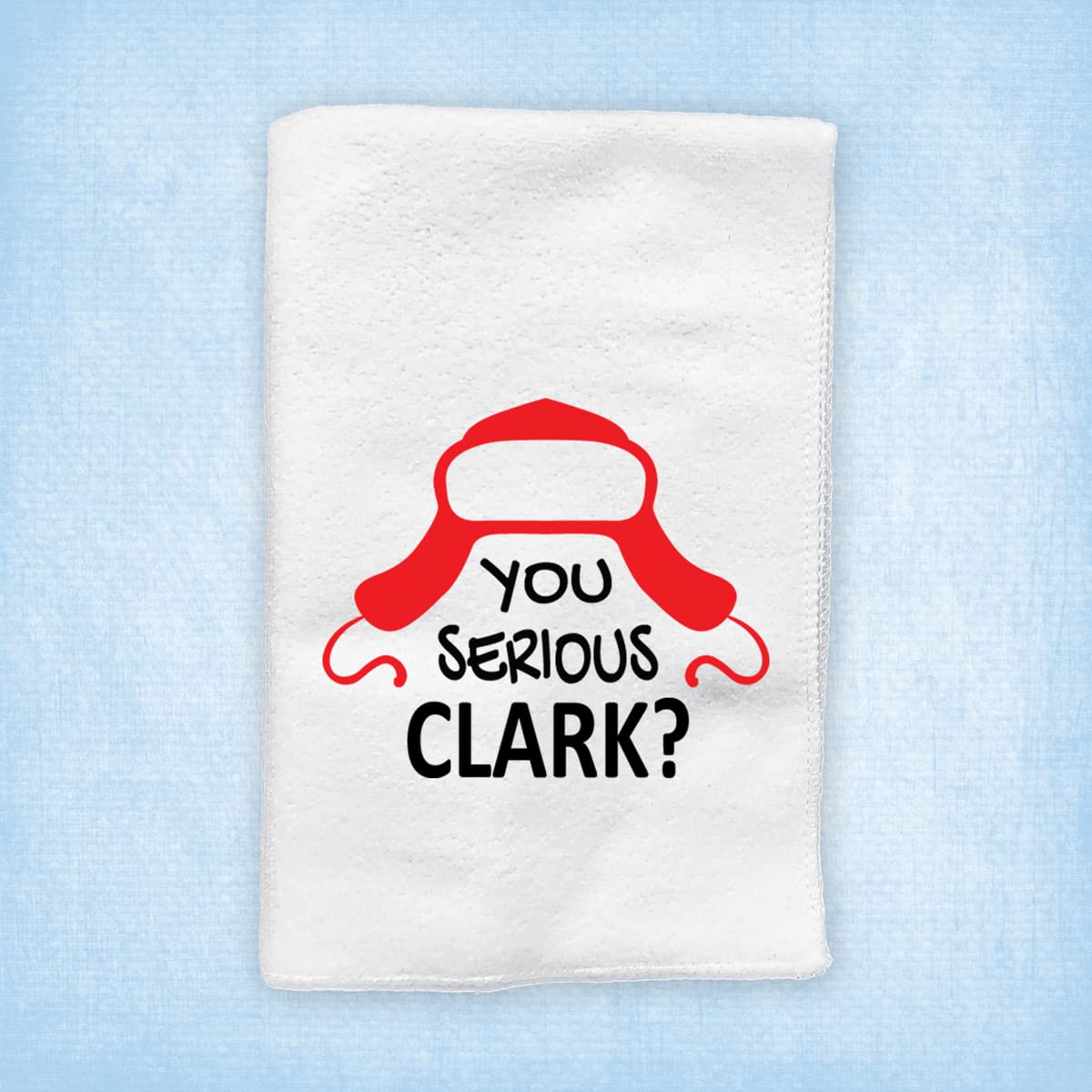 Christmas Decor | Decorative Kitchen and Bath Hand Towels | You Serious Clark | XMAS Winter Novelty | White Towel Home Holiday Decorations | Gift Present