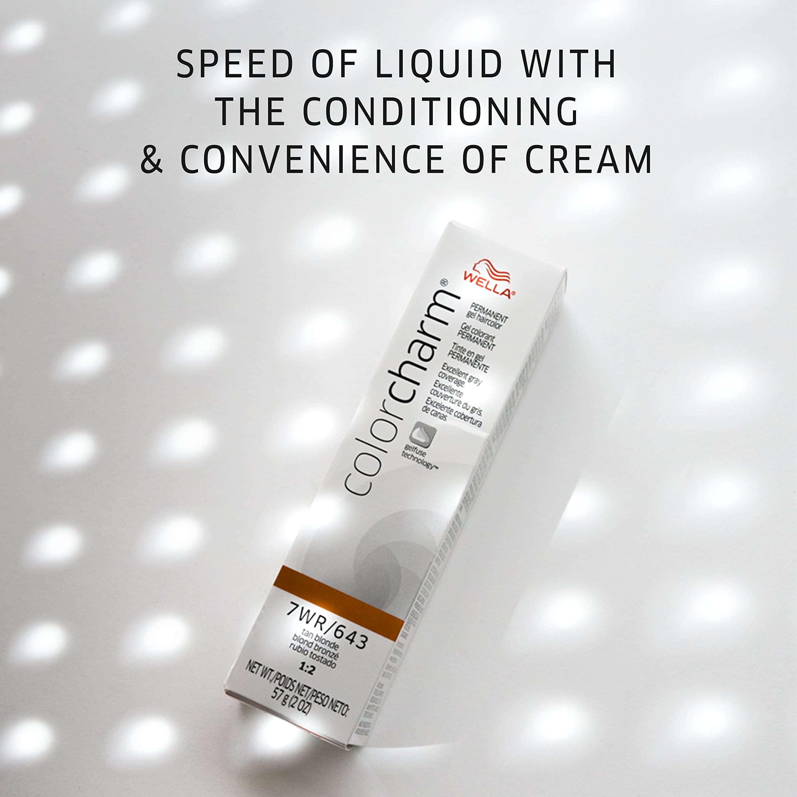 WELLA colorcharm Permanent Gel Haircolor, With Long Lasting Gelfus Technology, For Gray Coverage, 6AA Dark Blonde Intenseense Ash, 2 oz
