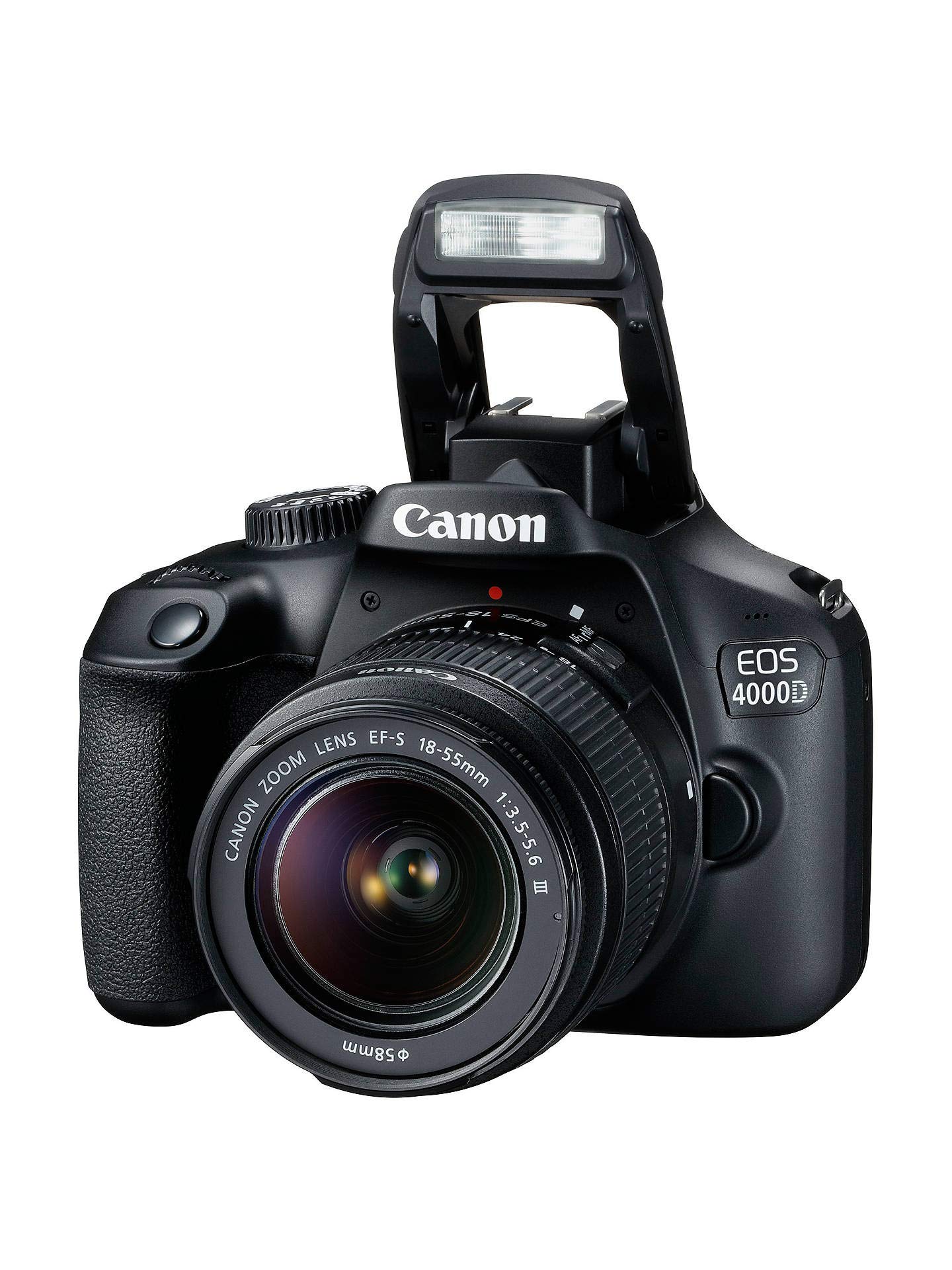 Canon EOS 4000D DSLR Camera with 18-55mm Lens + EOS Bag + Sandisk Ultra 64GB Card + Cleaning Set and More (International Model) (Renewed)