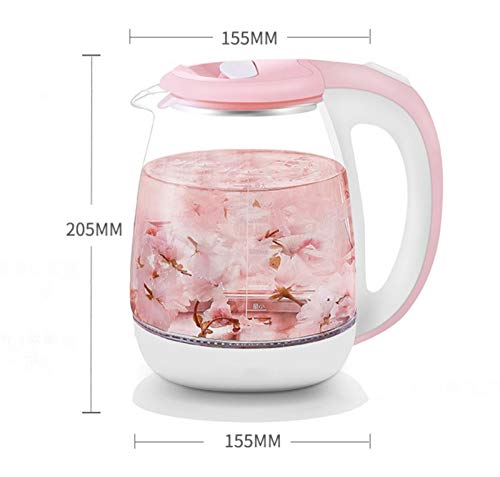 Electric Kettle, Multi-Function Teapot,Kettle, Temperature Control Kettle, Health Kettle, Automatic Thickened Glass Teapot Stainless Steel Heating Base Kettle (Color : B, Size : A)