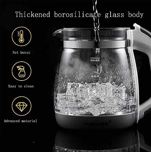 Electric Kettle 1.8L Large Capacity Glass Health Pot Multifunction Cooking Tea Soup Flower Teapot Automatic Electric Stew Bird's Nest Pot Electric Kettle